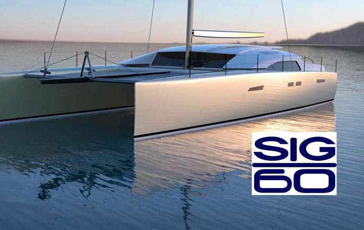 catamaran de course croisière de luxe, volier luxe catamaran